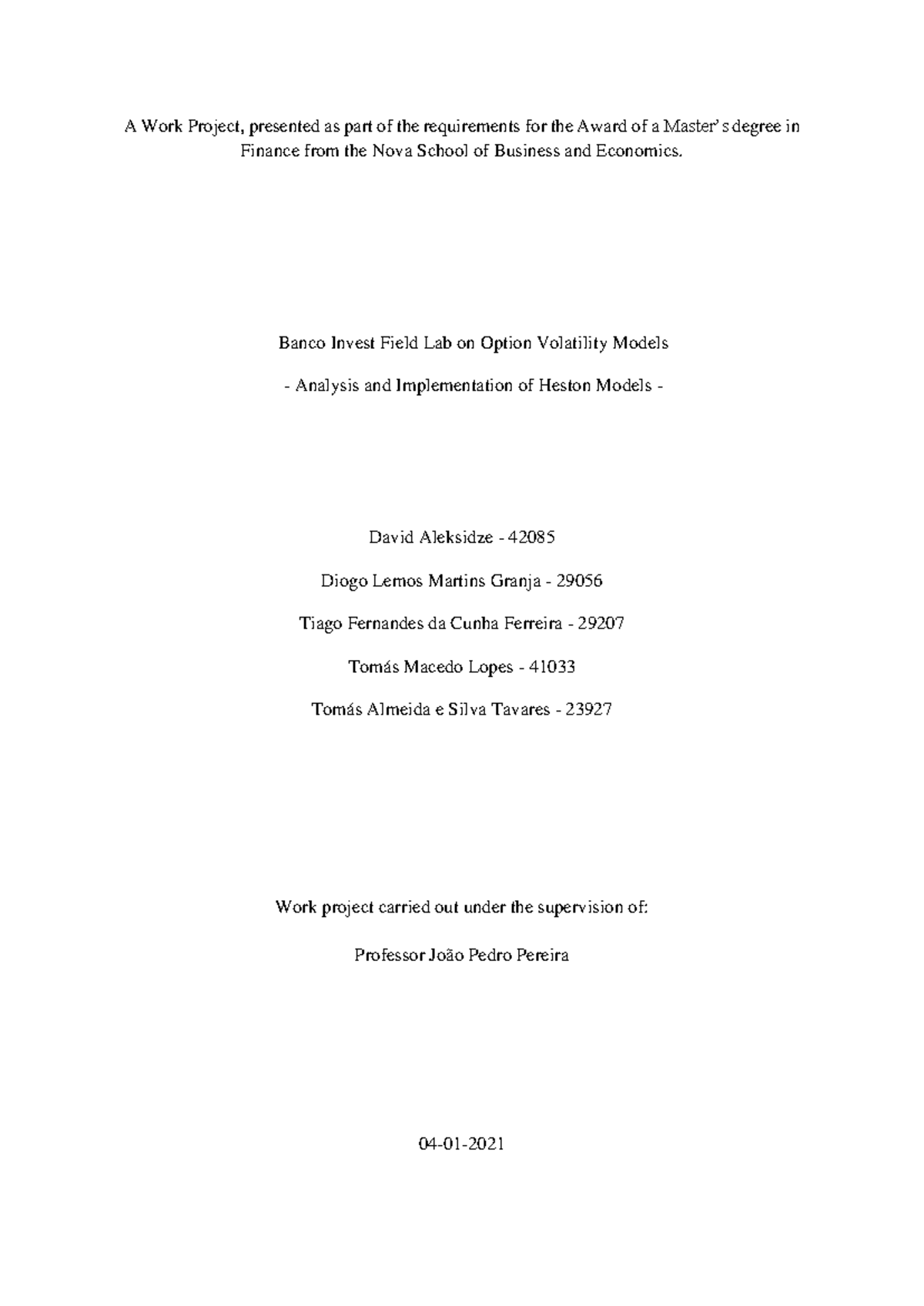 2020-21-Fall Master's Thesis - A Work Project, presented as part of the ...