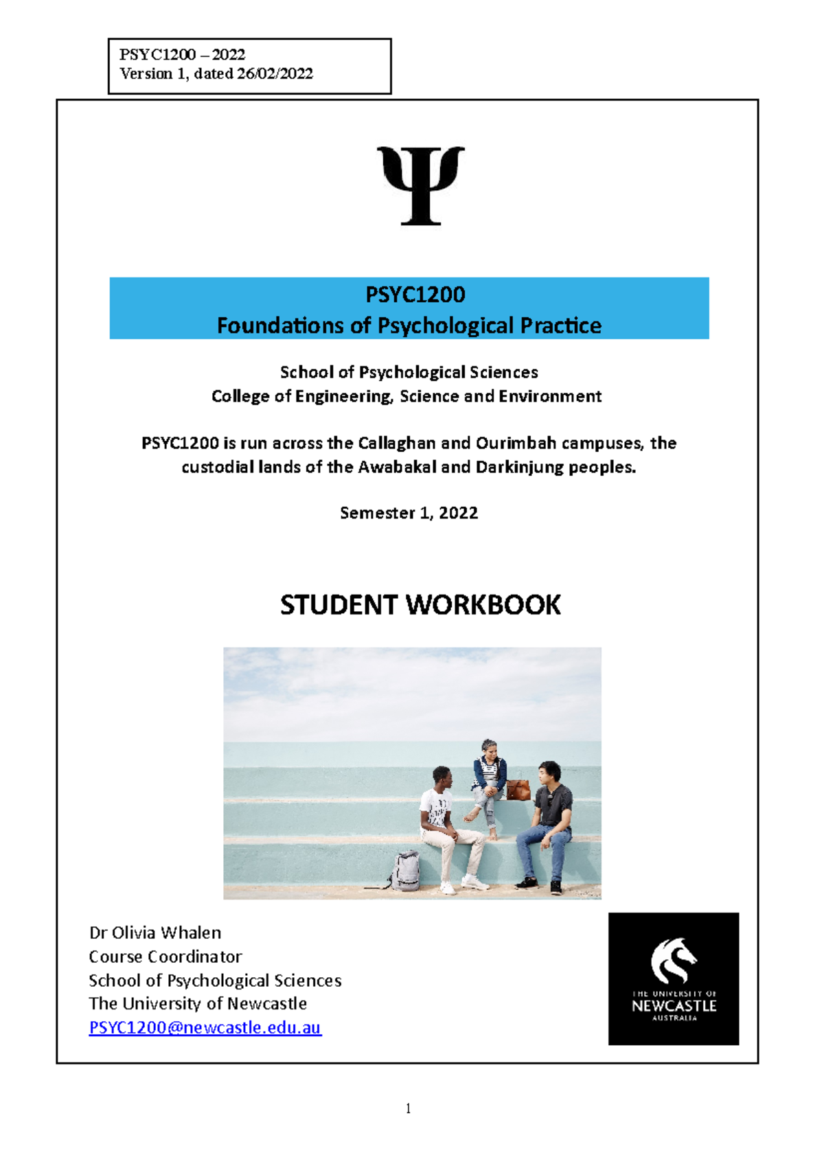 Tutuorial Lab workbook - PSYC Foundations of Psychological Practice ...
