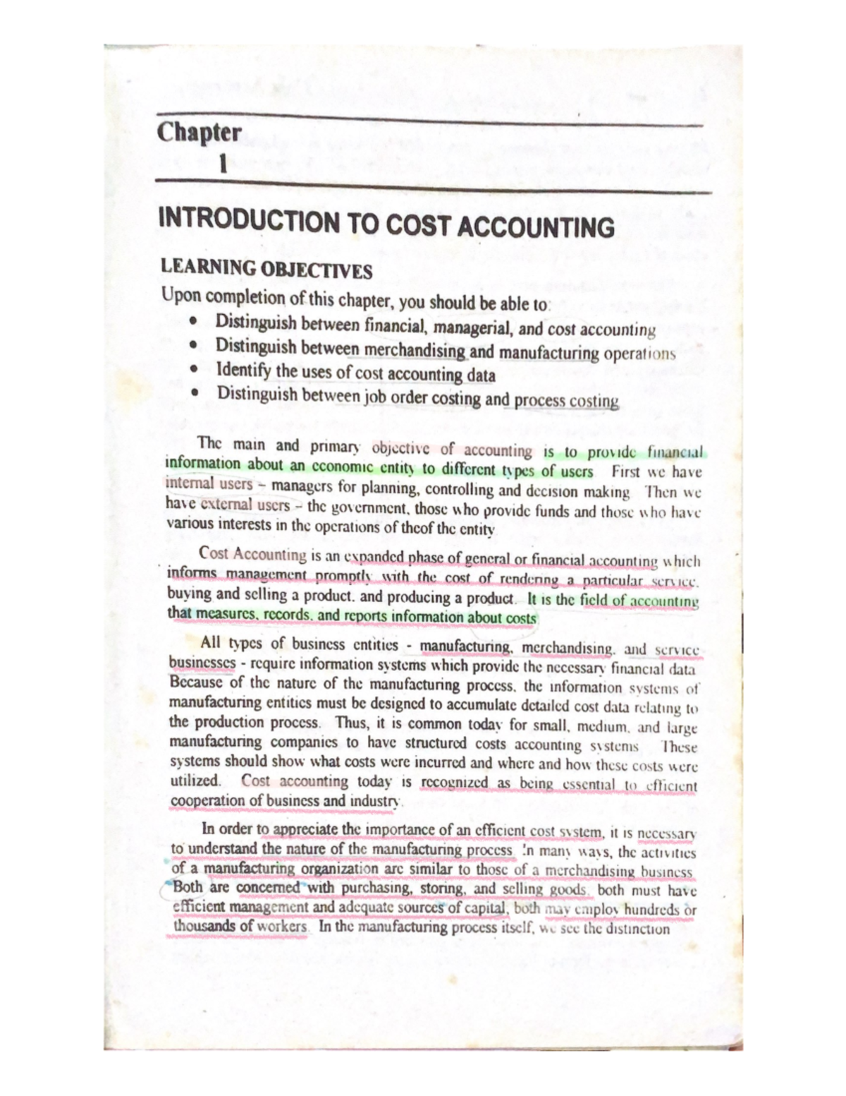 1 intro to cost acctg - lecture - BS Accountancy - Studocu