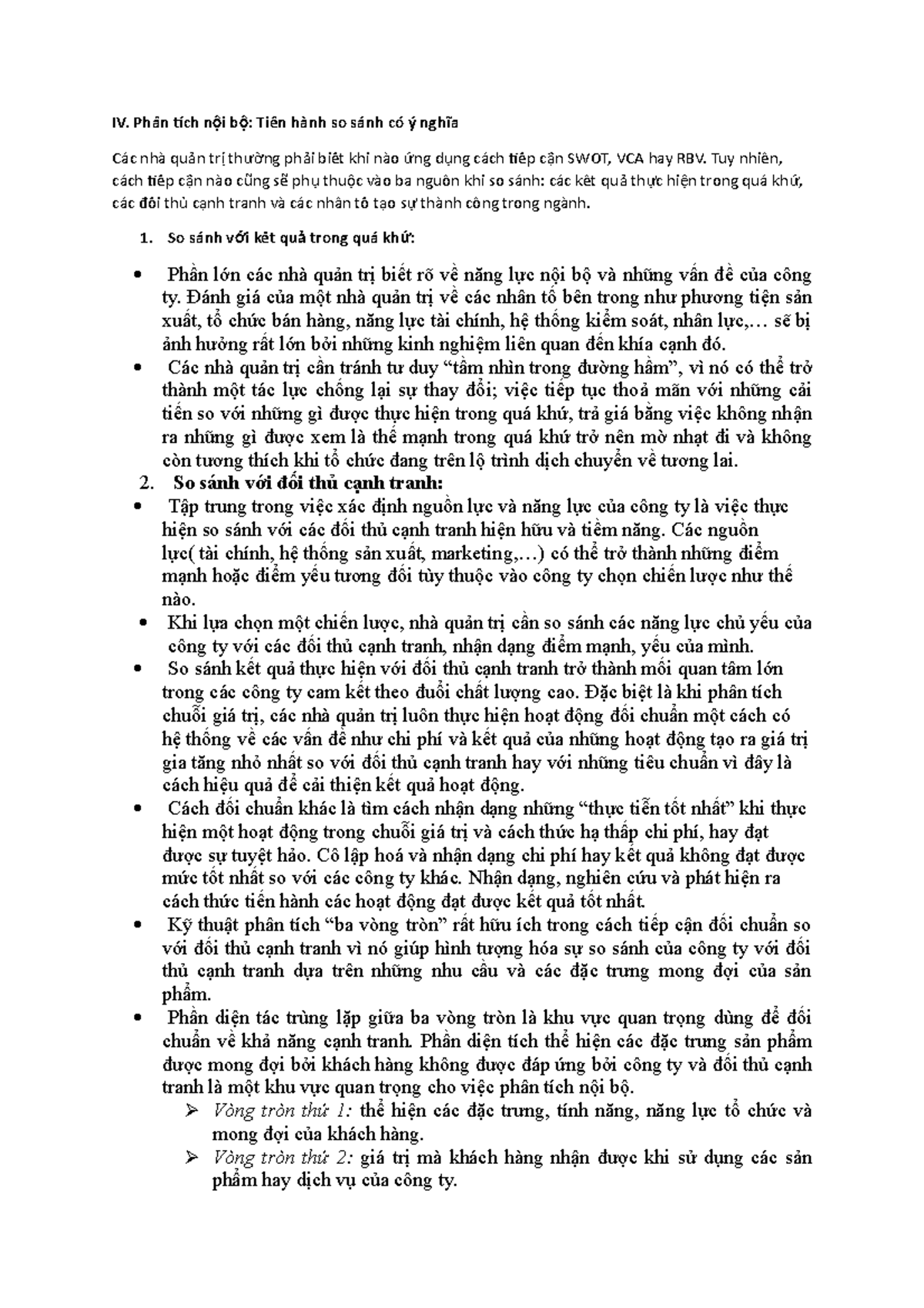 C6 how - IV. Phân tch n i b : Tiếến hành so sánh có ý nghĩaộộ Các nhà qu n tr th ng ph i biếết ...