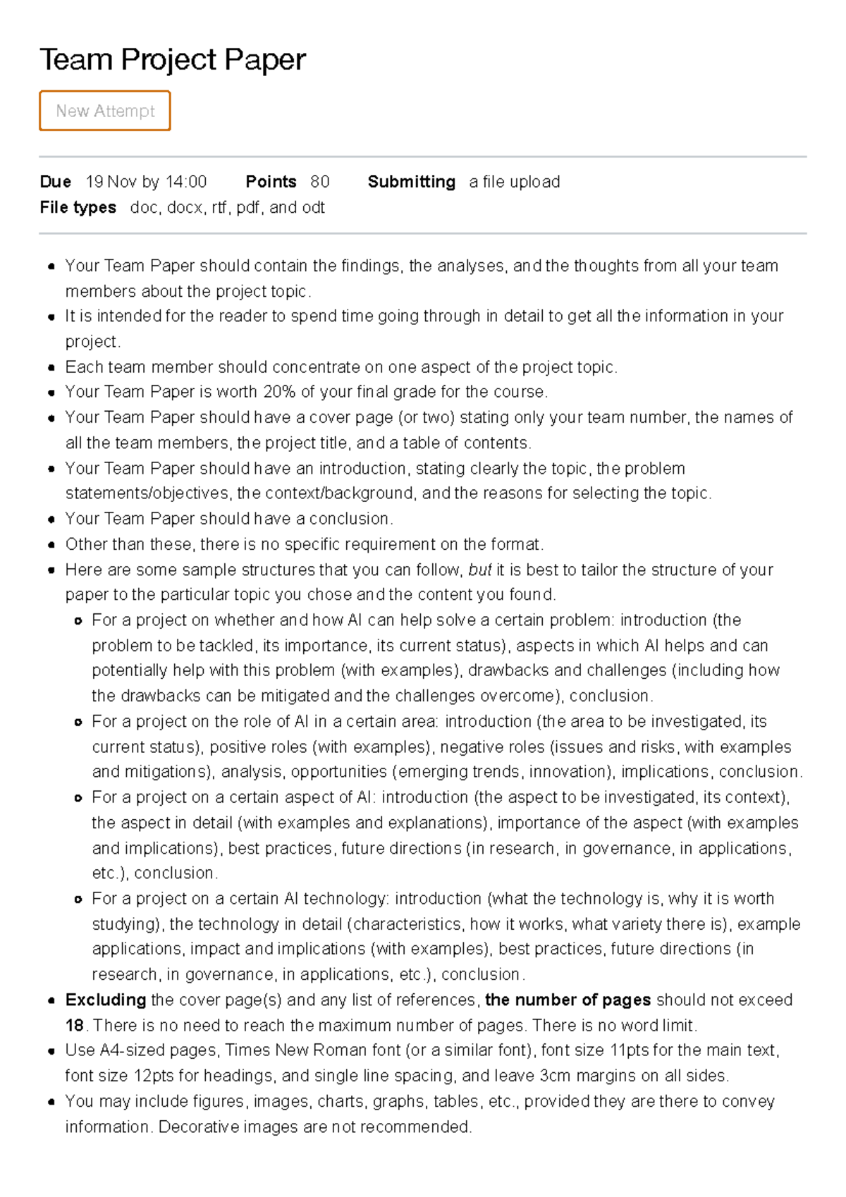 Team Project Paper - Instruction - 26/11/2023, 21:55 Team Project Paper ...