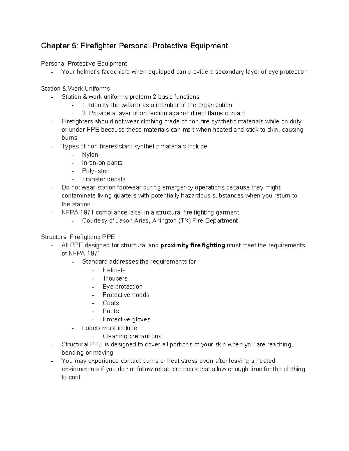 Chapter 5 - Chapter 5: Firefighter Personal Protective Equipment ...