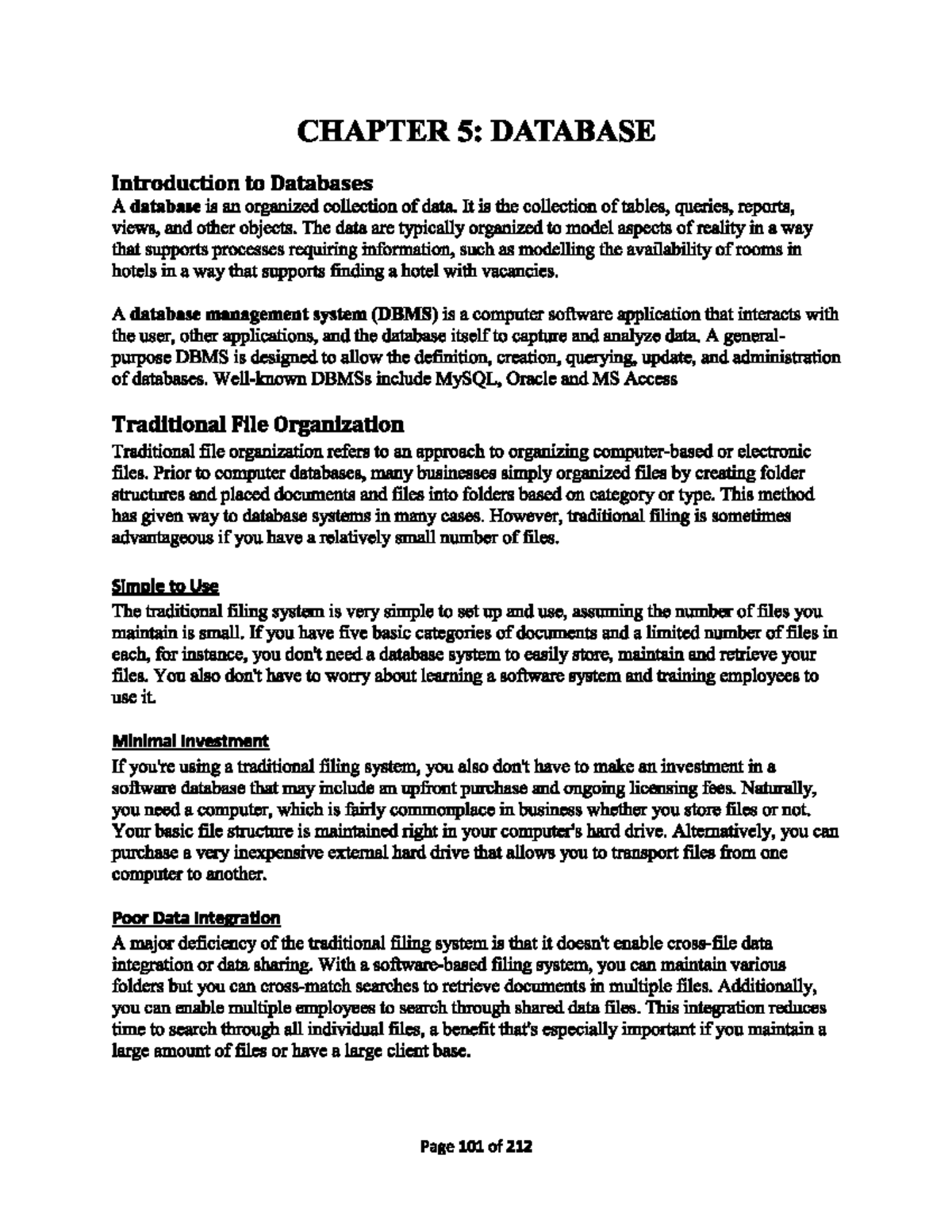 Chapter 05 Database - ict lec notes - Introduction to information ...