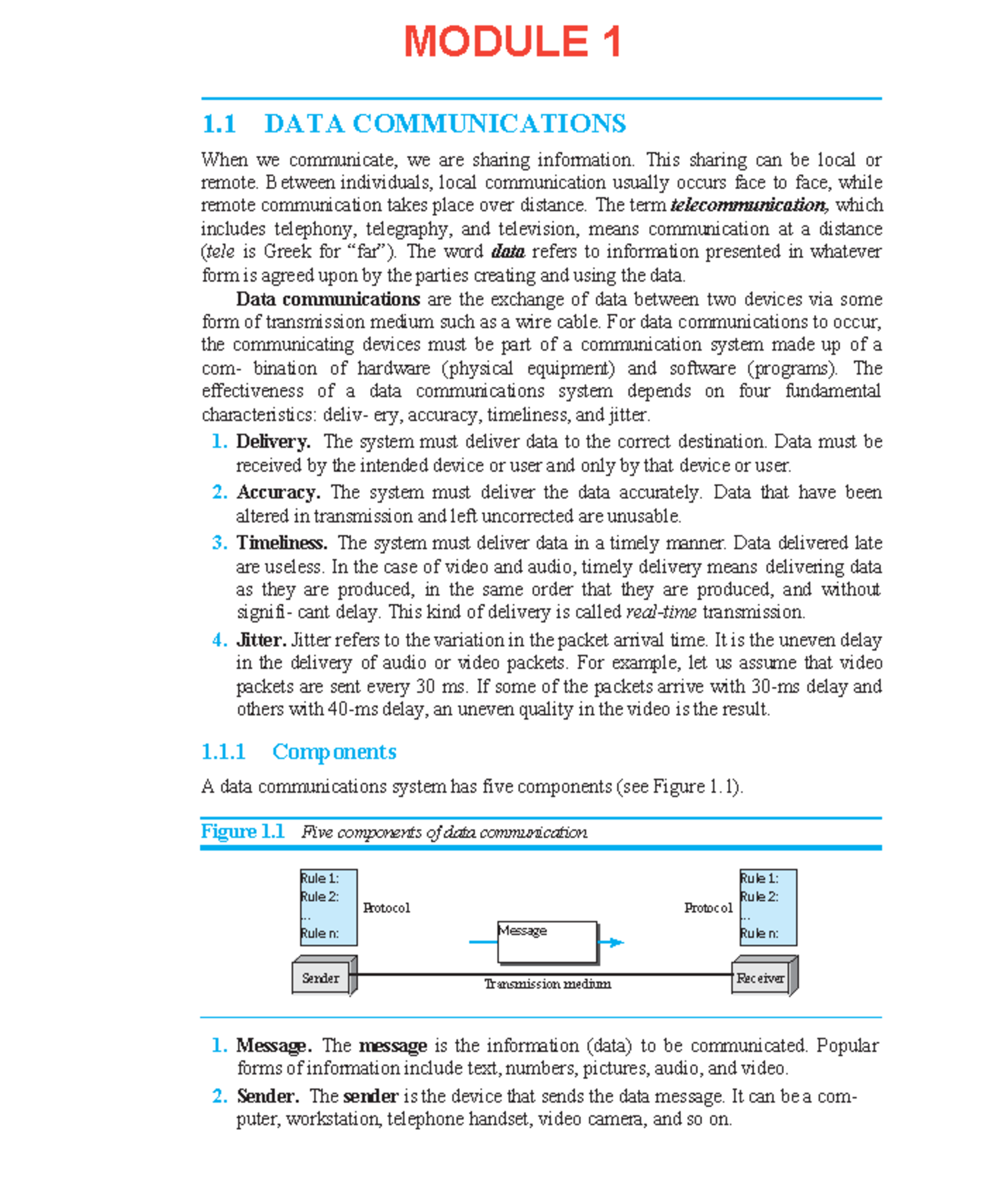 Vtucode.in-BCS502-module-1-textbook - 4 PART I OVERVIEW MODULE 1 1 DATA COMMUNICATIONS When we ...