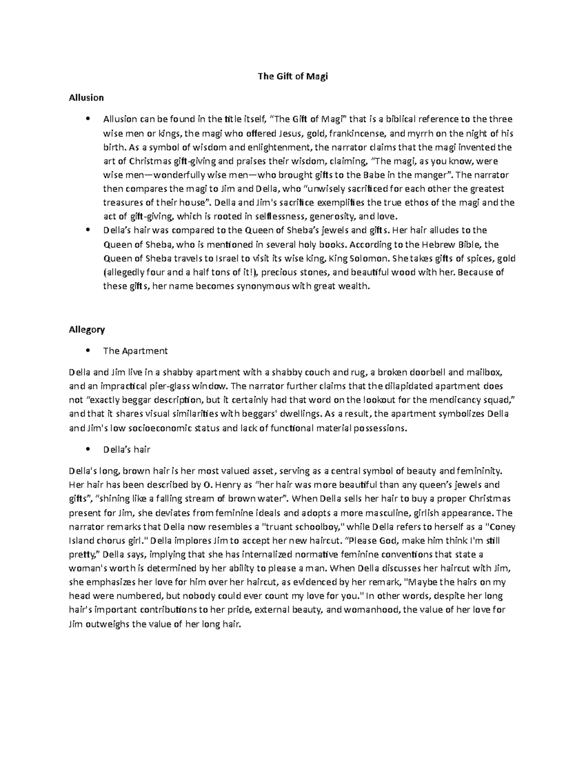 The Ggiifft of Magi - The Gift of Magi Allusion Allusion can be found ...