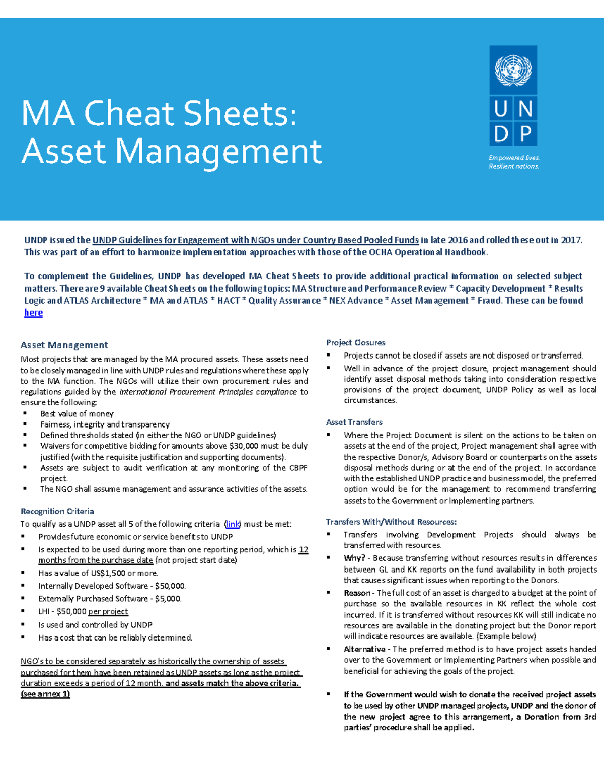8. Asset Asset Management Cheat Sheet 26MAY2018 Final - MA Cheat Sheets ...