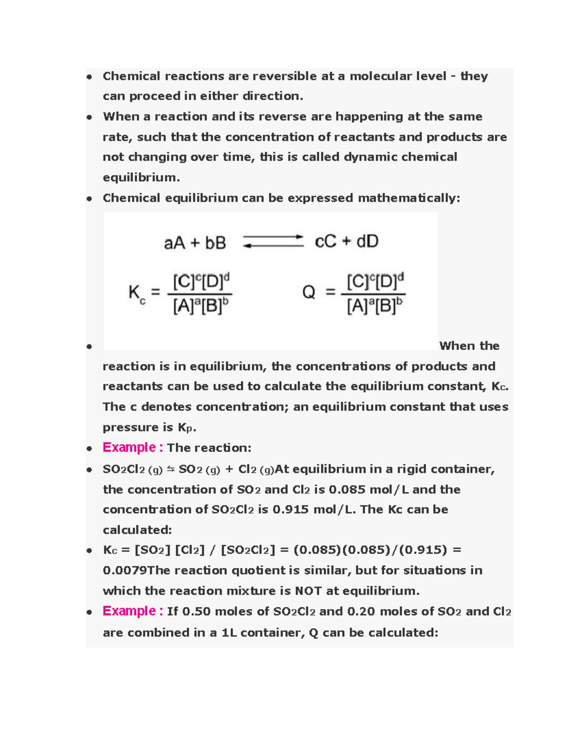 Unit 7 Factors Influencing Equilibrium Shifts - Chemical reactions are ...