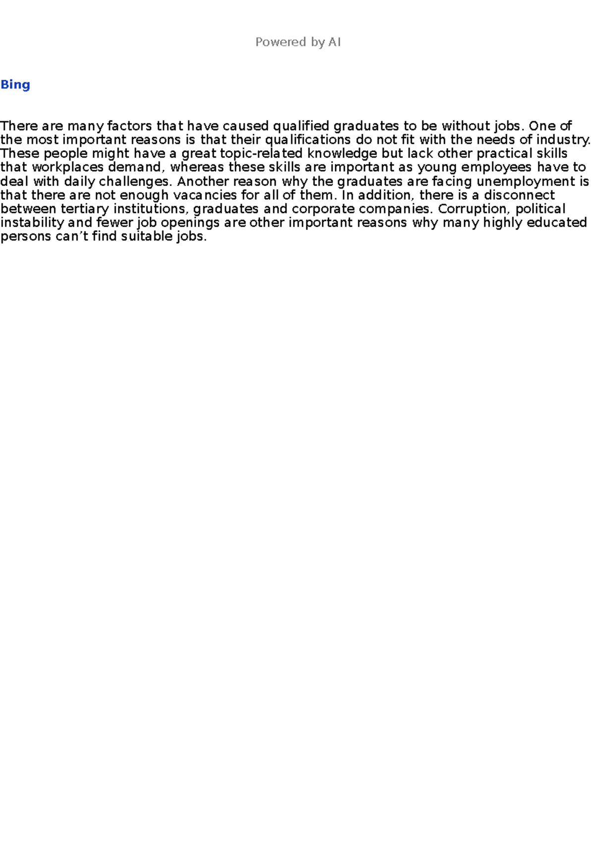 Answer - notes - Powered by AI Bing There are many factors that have ...