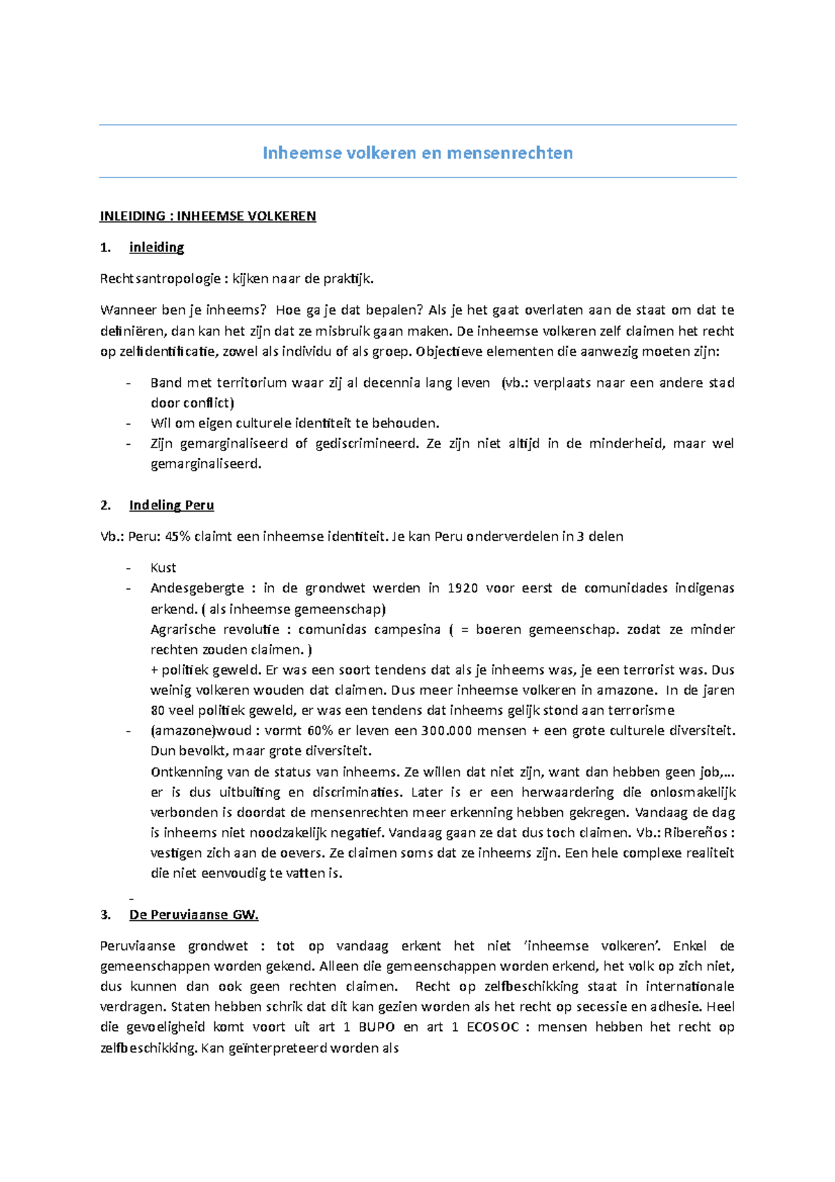 Inheemse-volkeren - Hey - Inheemse volkeren en mensenrechten INLEIDING ...