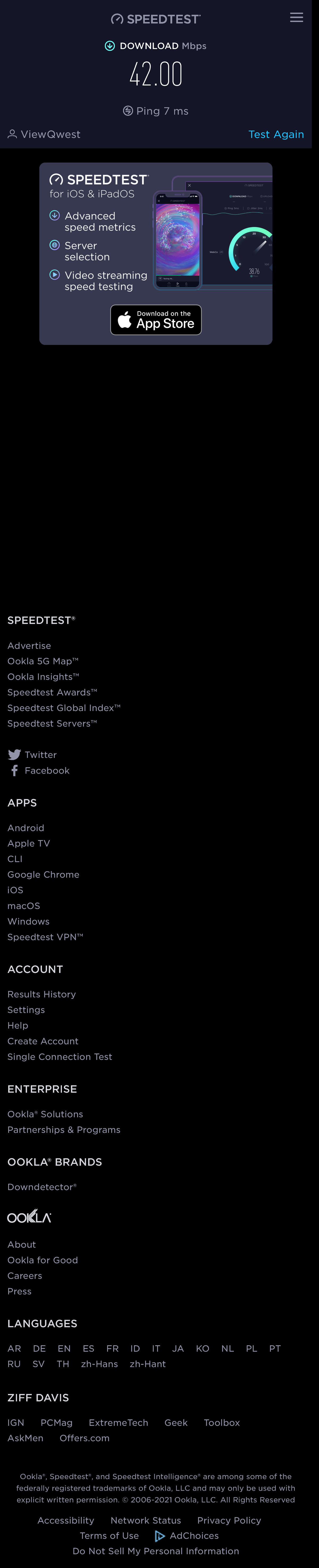 Speedtest by Ookla - The Global Broadband Speed T… - SPEEDTEST ...