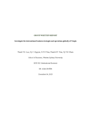 Final-Report-Project Final-Report-Project international business ...