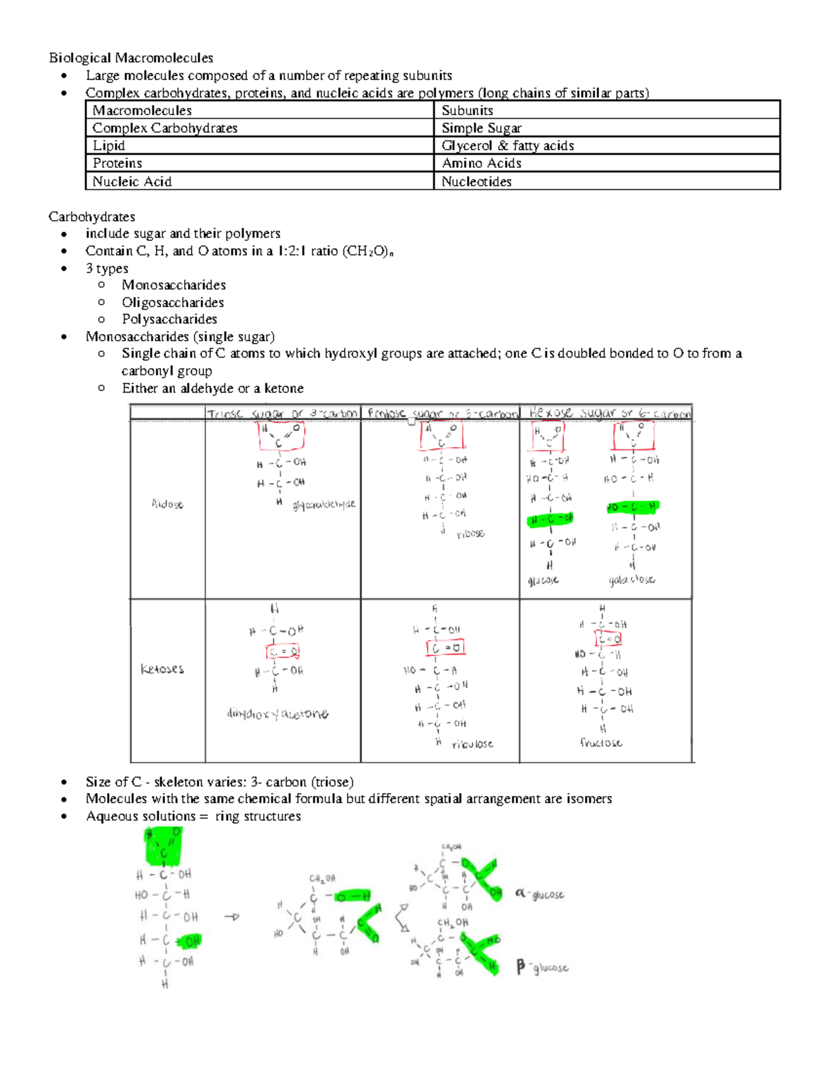 1.4 Carbohydrates and Lipids - Biological Macromolecules - Large ...