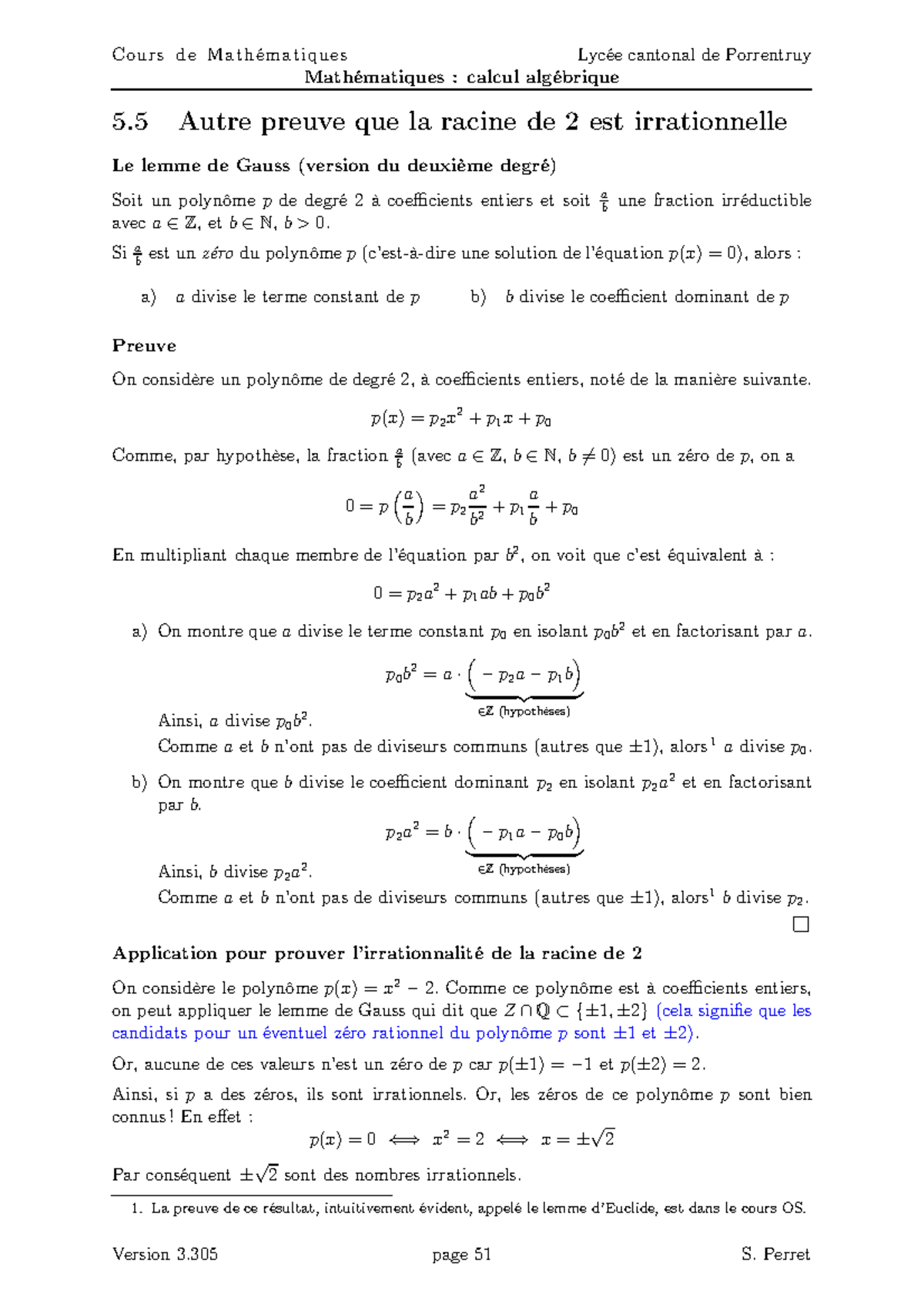 Cours DF-21 - Cours de Mathématiques Mathématiques : calcul algébrique ...