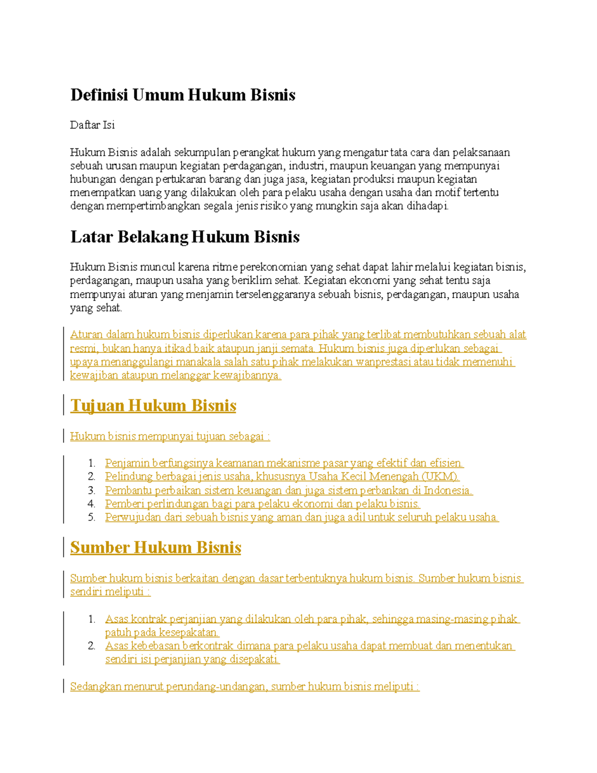 Definisi Umum Hukum Bisnis - Definisi Umum Hukum Bisnis Daftar Isi ...