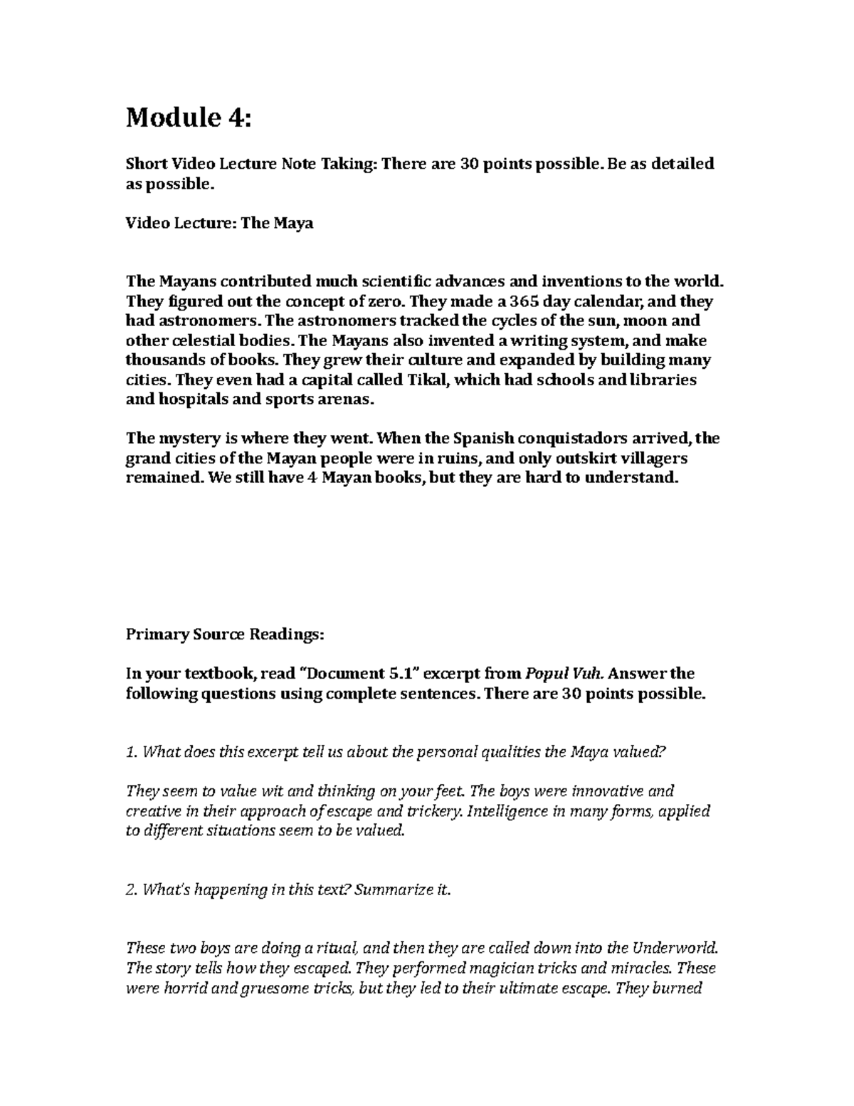 Module 4 - Week HW - Module 4: Short Video Lecture Note Taking: There ...