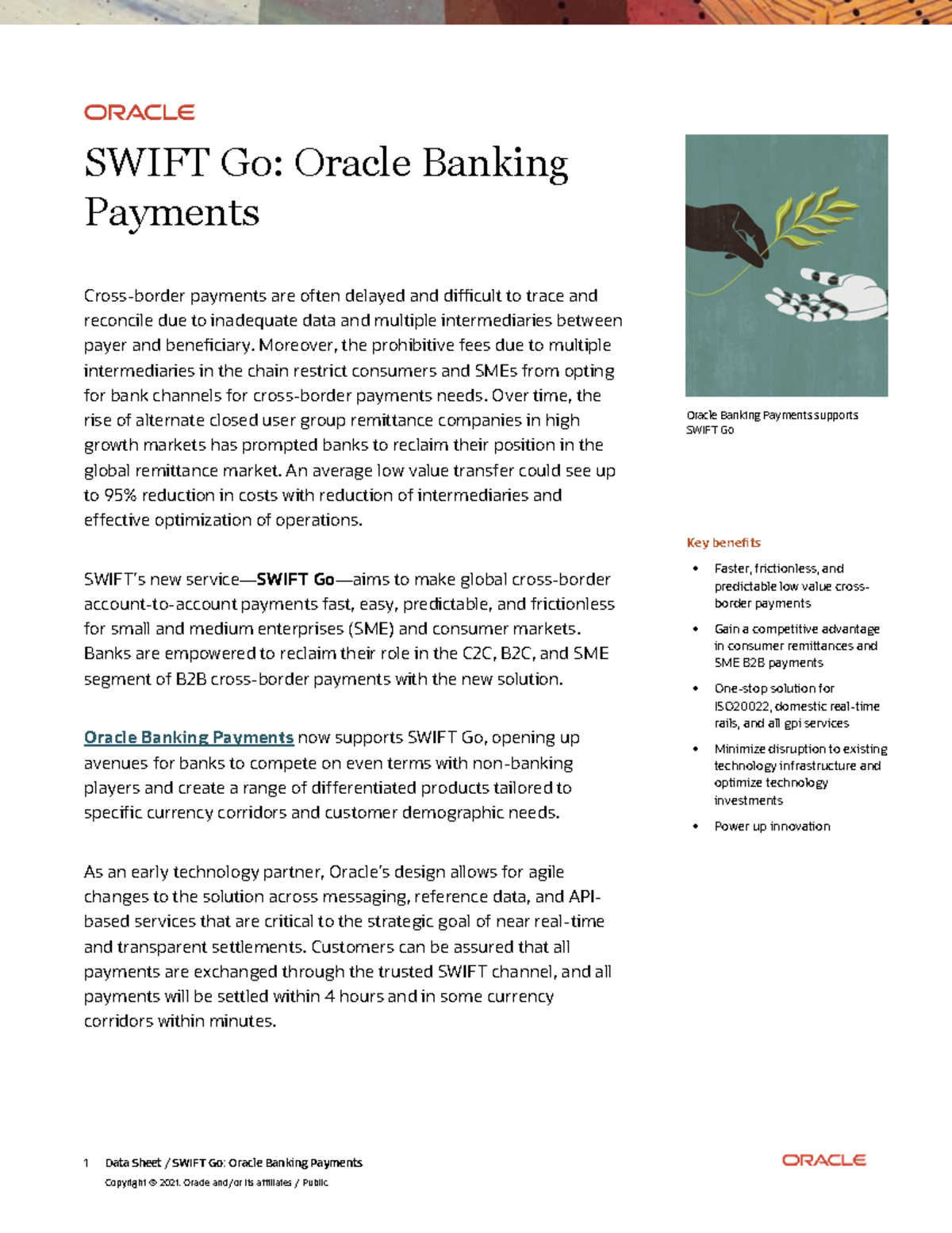 Swift+Go+-+Oracle+Banking+Payments - SWIFT Go: Oracle Banking Payments payments are often ...