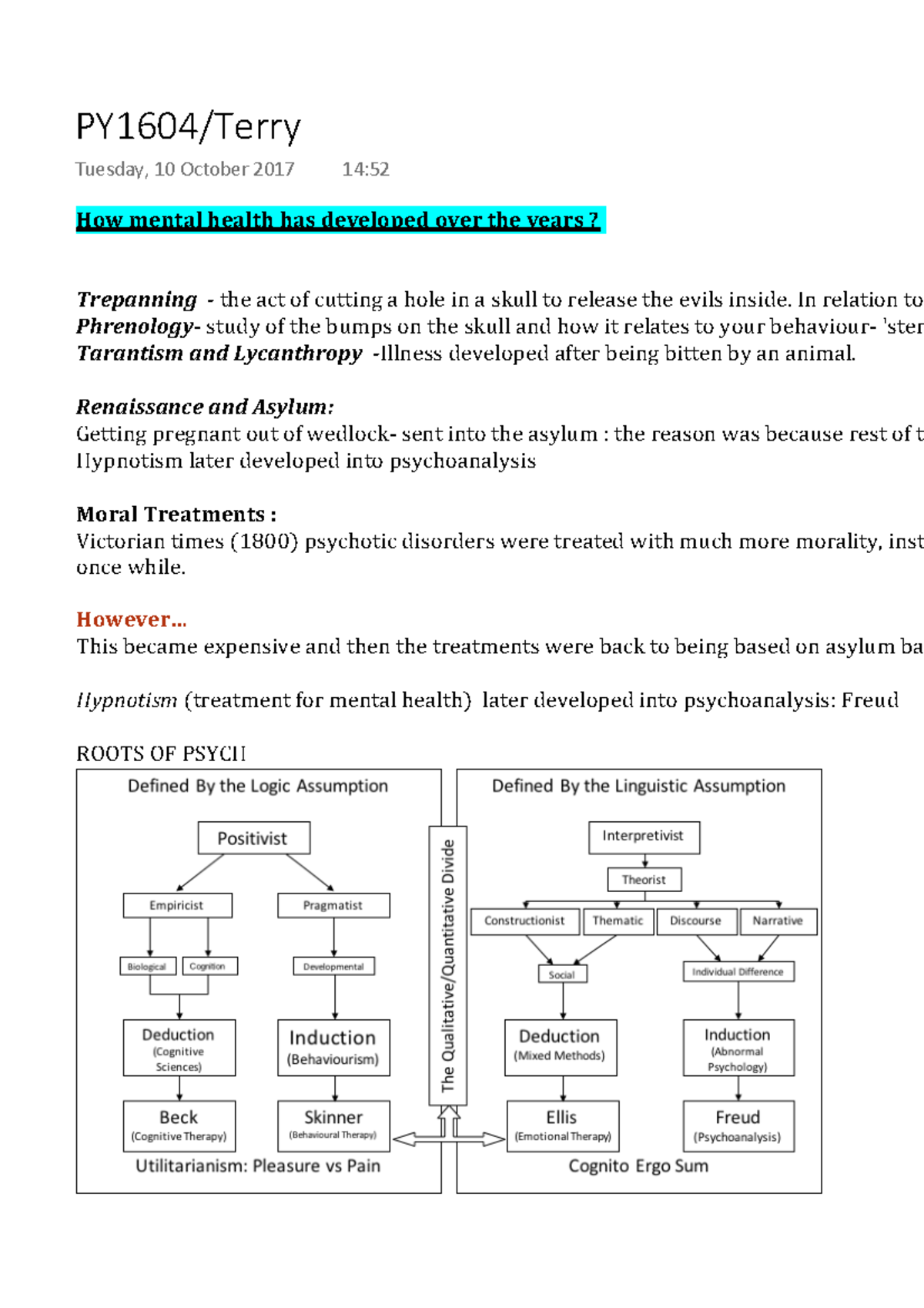 Introduction to Clinical Psychology- How mental health has developed ...