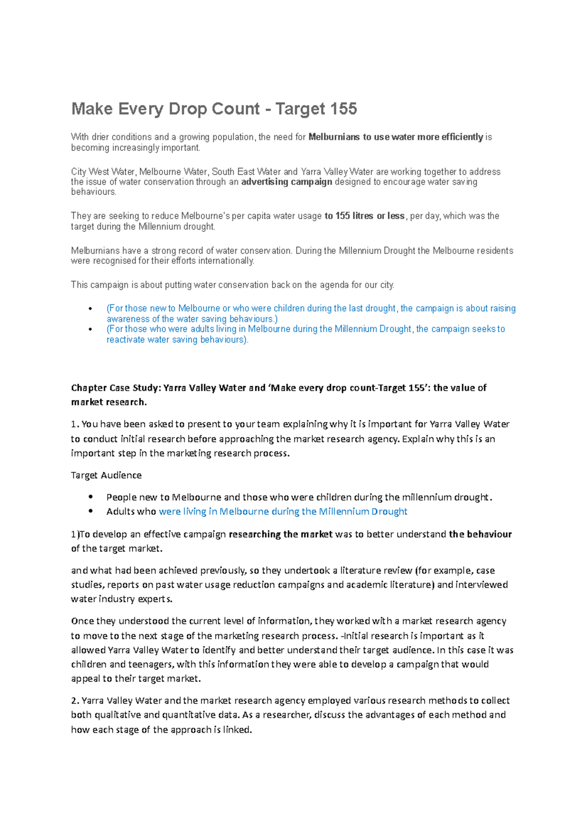 Make Every Drop Count - City West Water, Melbourne Water, South East ...