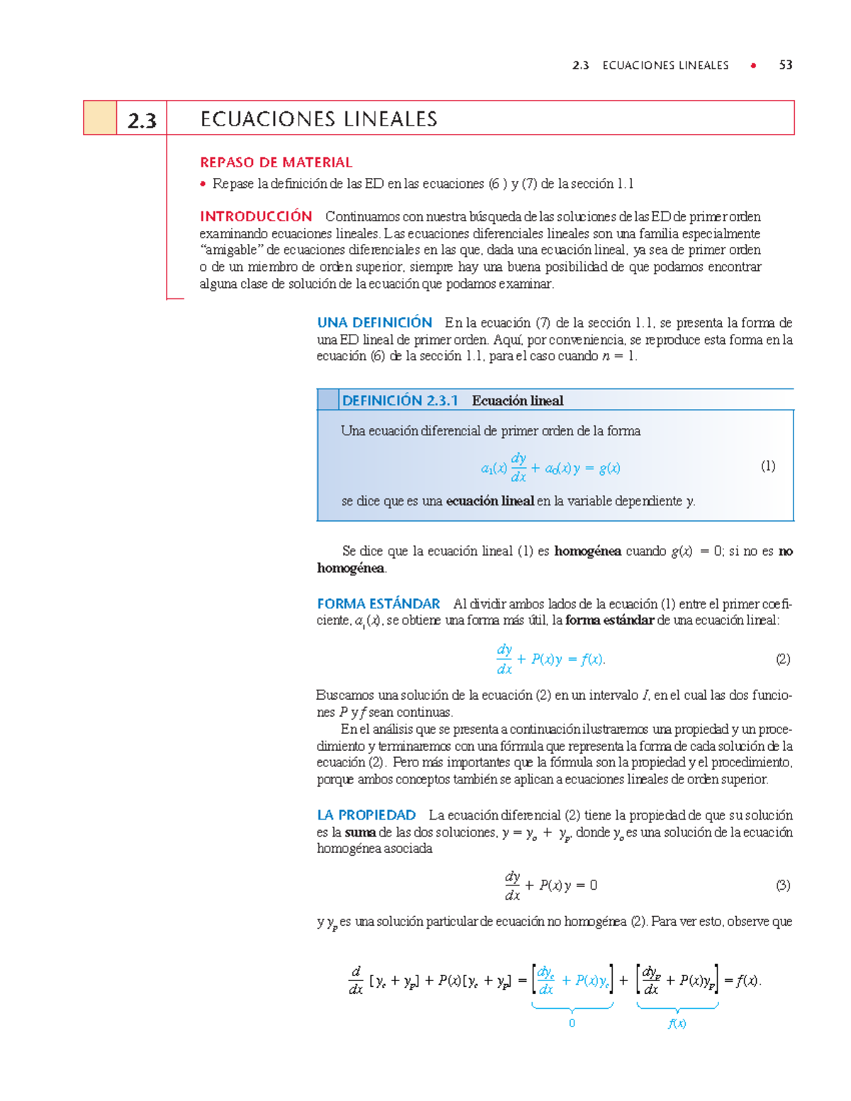 ED Lineales - 2. ECUACIONES LINEALES REPASO DE MATERIAL O Repase la ...