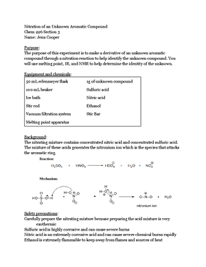 Lab 7 (Sodium Saccharin in an SN2 Reaction) lab report - Lab 7: Sodium ...