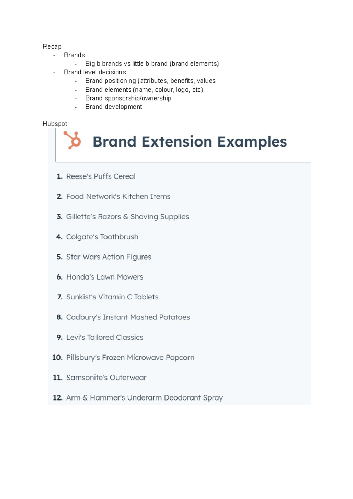 Chapter 14 - Recap - Brands - Big b brands vs little b brand (brand ...
