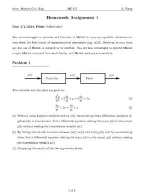 Homework 2-MA 641 Solution - Math 474 HW2 - Solution 1- E ( Y − μ ) 2 = E ( Y − E [ Y ]) 2 = V ...