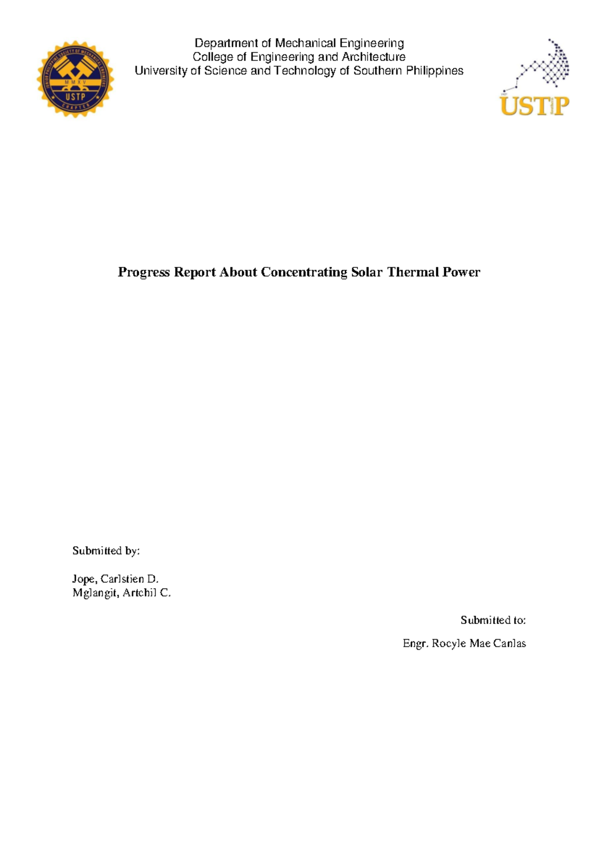 IEE review paper about CSP - Department of Mechanical Engineering ...