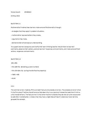 EED2601 Assessment 3 - Completed assignment - Sharza Narain 69483663 10 ...