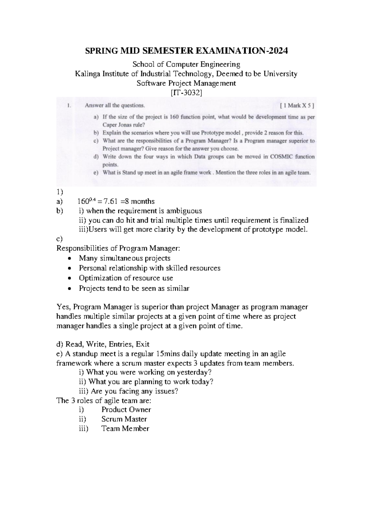 IT-3032(SPM)-CS MID FEB 2024 - SPRING MID SEMESTER EXAMINATION- 2024 School of Computer ...