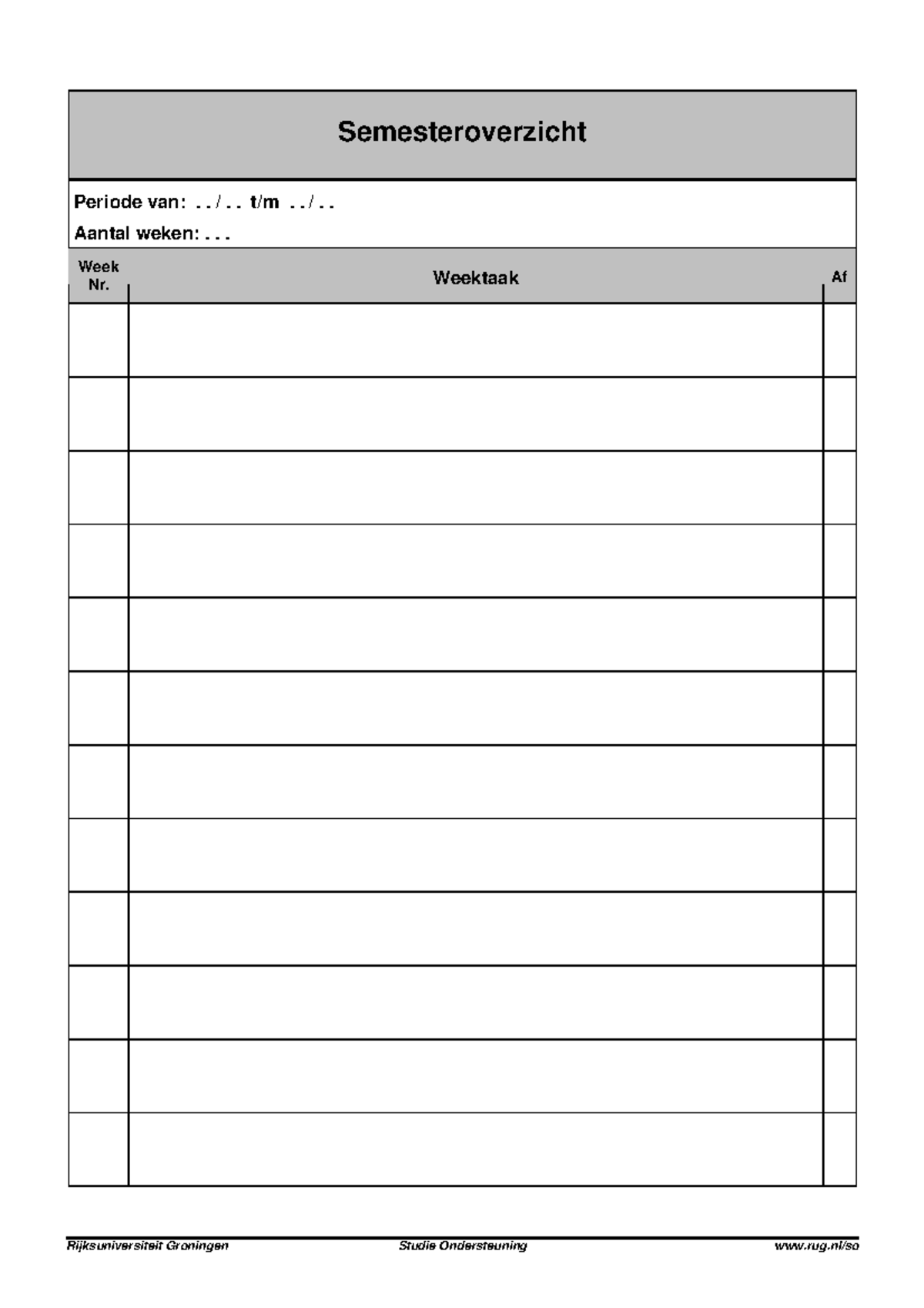 Semesteroverzicht-2 - zie bijlage - Planning Theory - Rijksuniversiteit ...