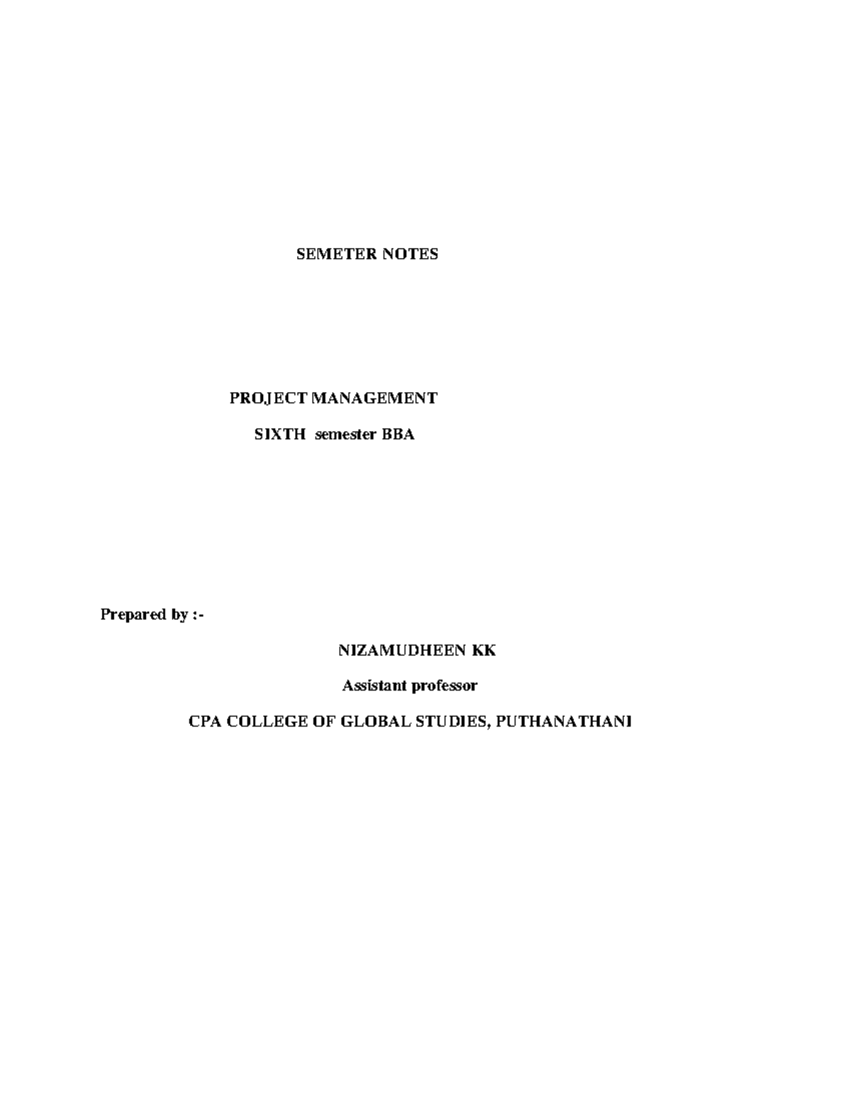 1648790944 project management semester Notes pdf - SEMETER NOTES ...