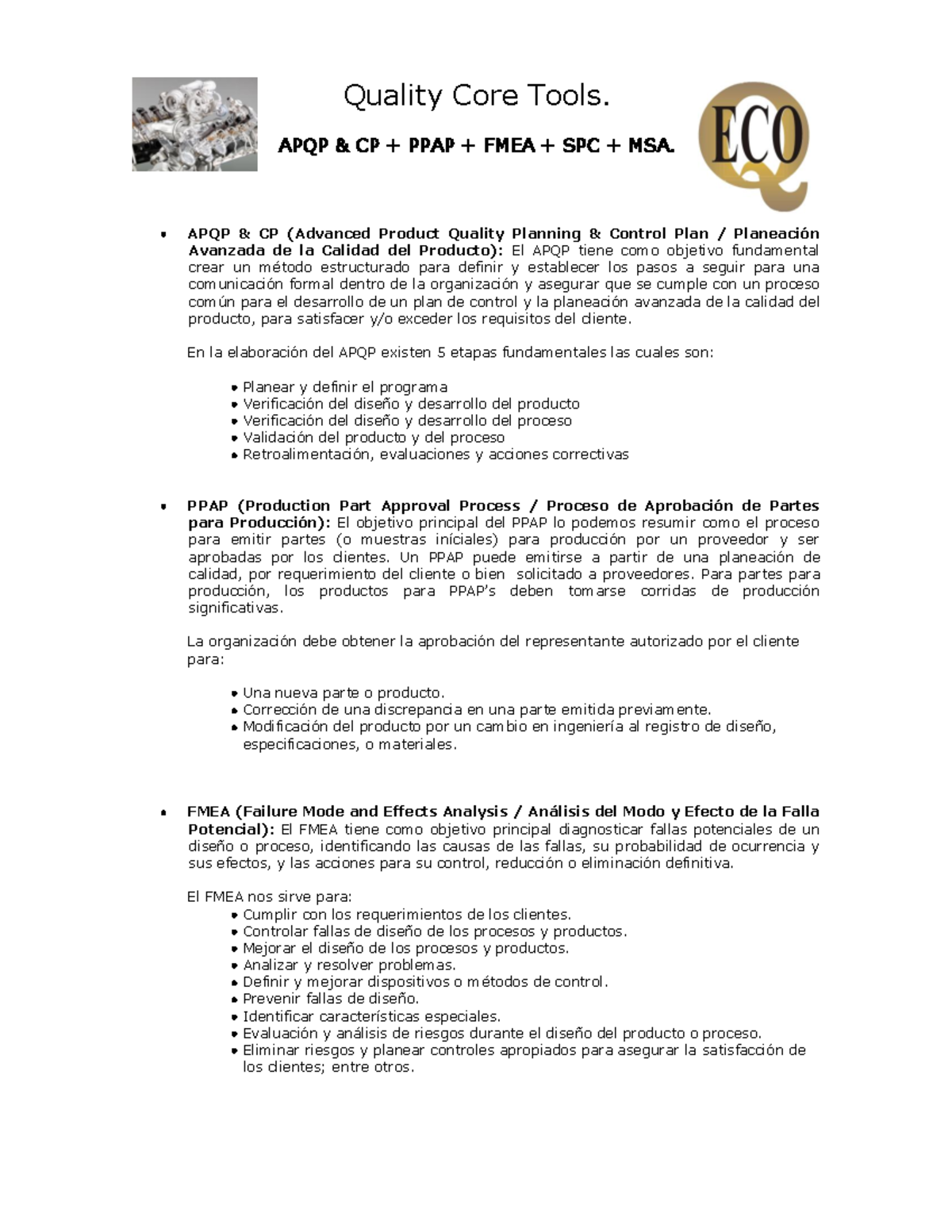 Core tools - Quality Core Tools. APQP & CP + PPAP + FMEA + SPC + MSA ...