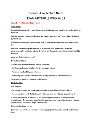 Blaw notes - BTF1010: BUSINESS LAW S e m e s t e r 1 - 2 0 2 0 LECTURE ...