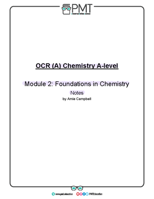 Summary Notes - OCR (A) Chemistry A-level Module 4: Core Organic ...