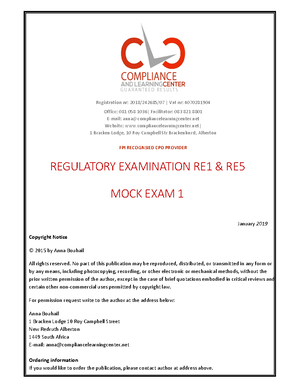 RE5 Summary ~ A short document to help you recap - The RE Summary FSCA ...