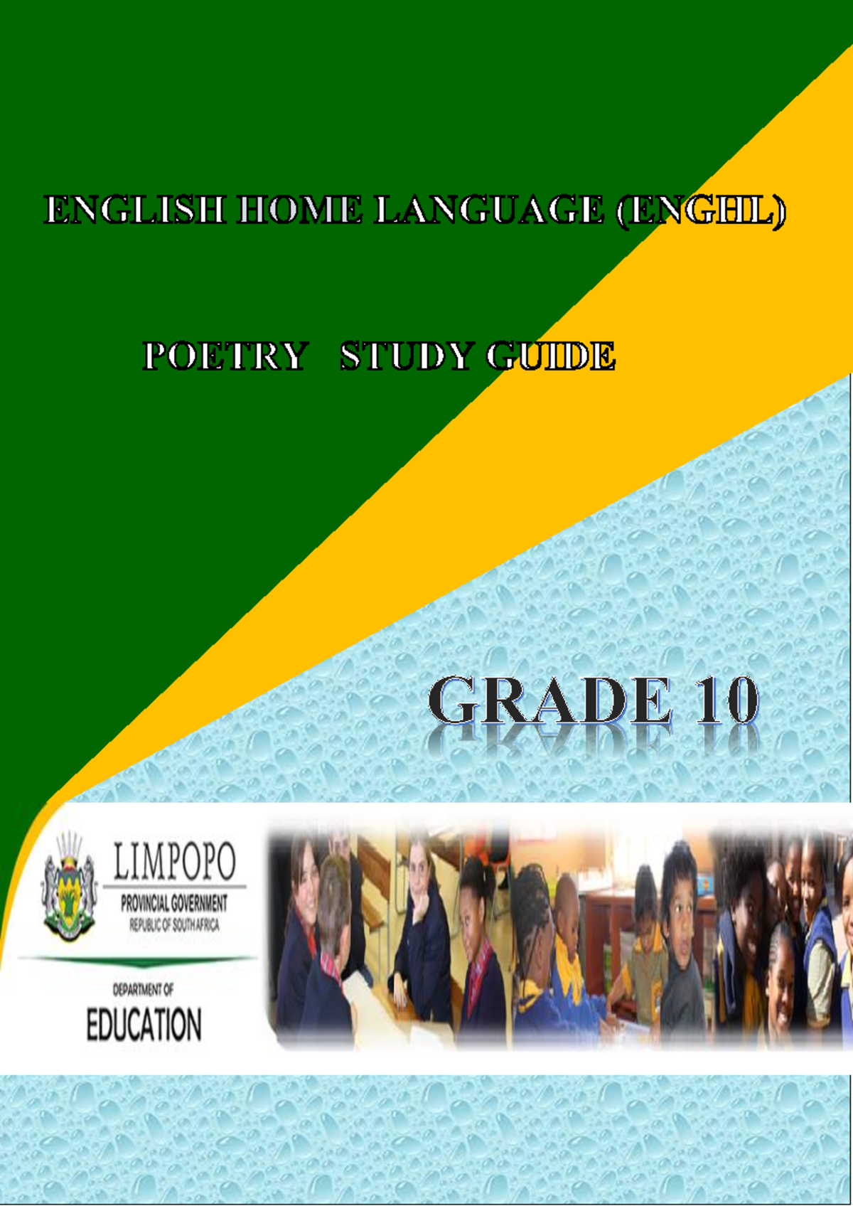 Grade 10 Enghl Poetry Study Guide - 1 | P a g e a TABLE OF CONTENTS ...