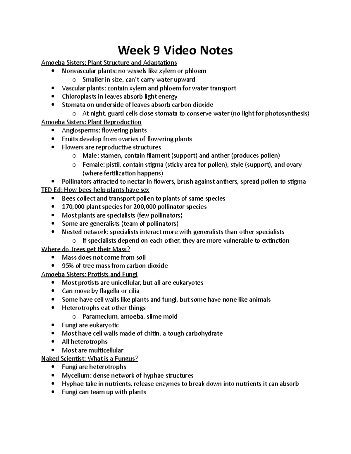 Week 9 Video Notes Plants And Fungi Week 9 Video Notes Amoeba week-9-video-notes-plants-and-fungi-week-9-video-notes-amoeba