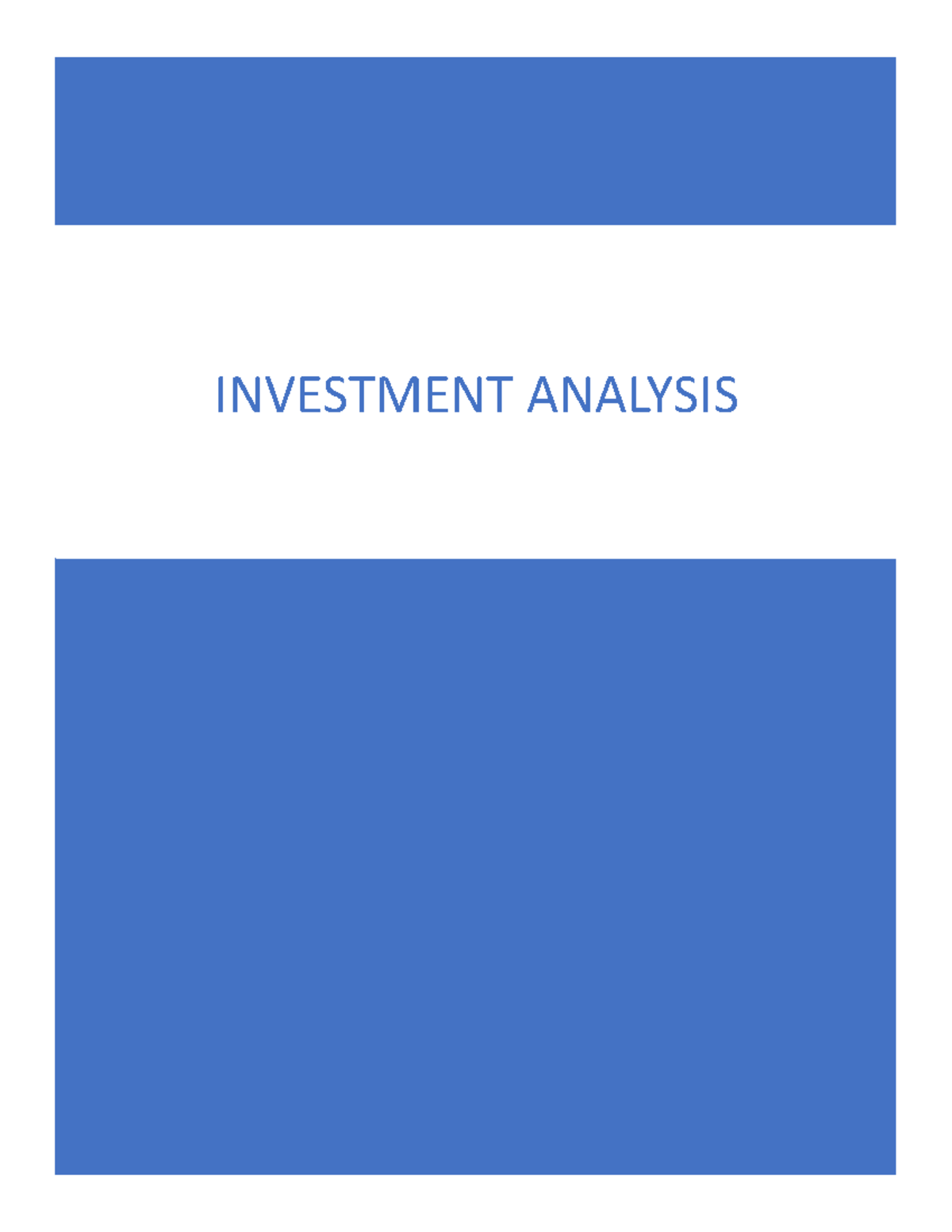 Sample report 1 - The stock market in the United States is scrutinized ...
