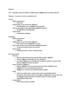 Chapter 3 Introduction to Torts MC - Chapter 3: Introduction to Torts ...