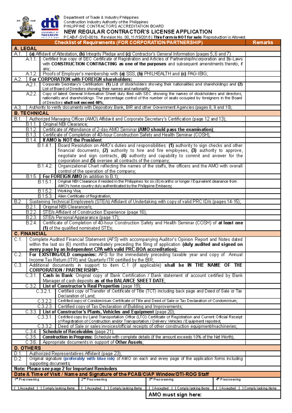 Sample Licenses for Construction in the Philippines Mock Copy Only ...