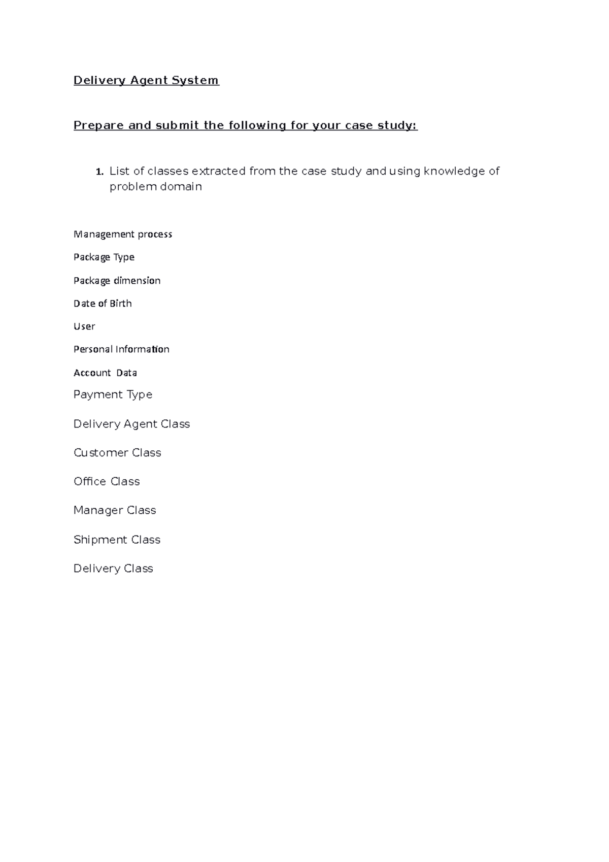 Delivery management System UML diagram. - Delivery Agent System Prepare ...
