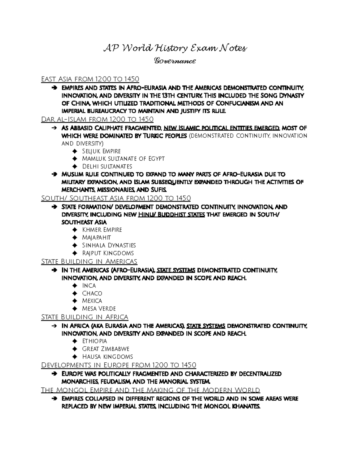 Governance - These notes help to give you an overall review of most of ...