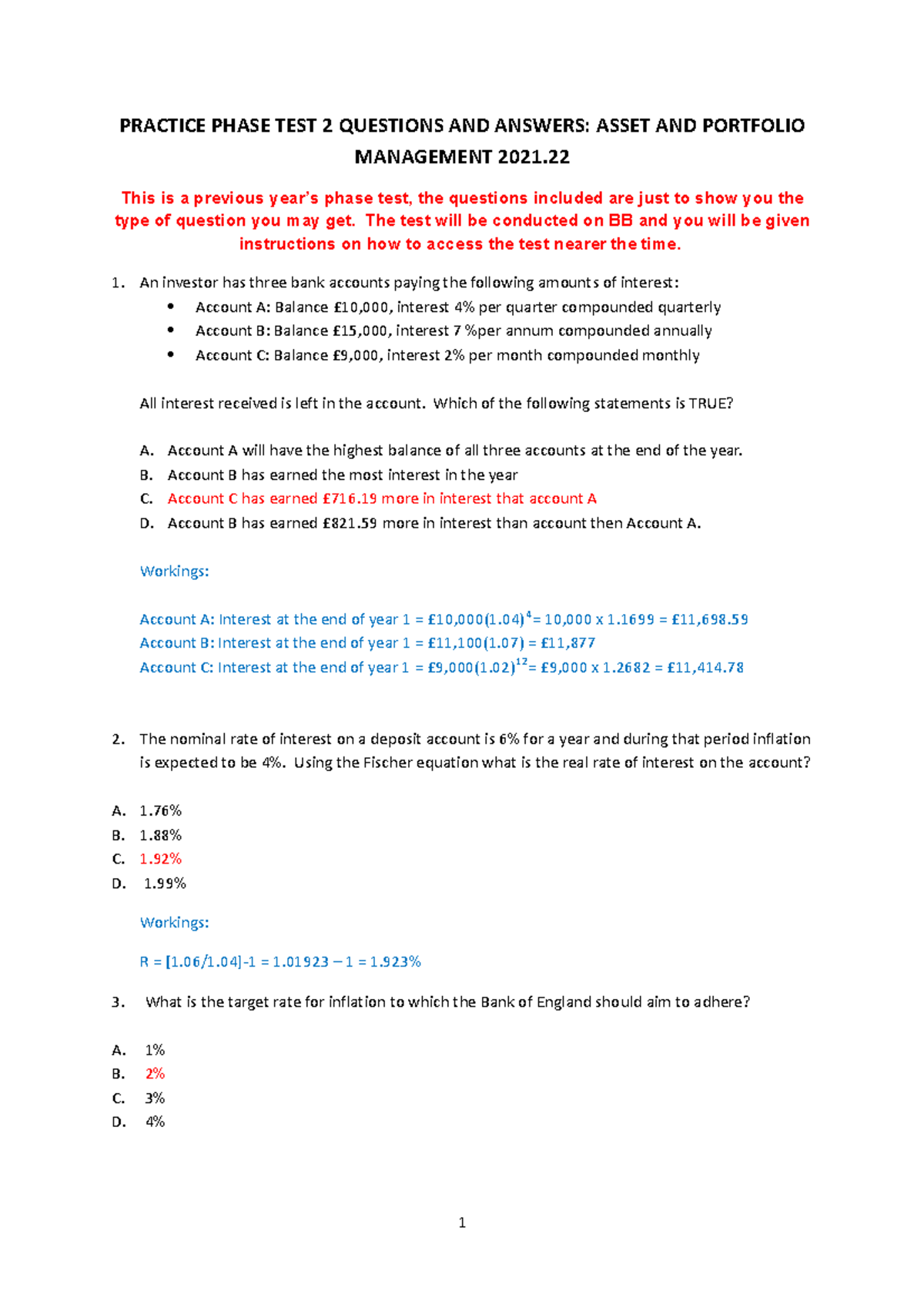 Practice phase test 2 2021.22 Q and A - PRACTICE PHASE TEST 2 QUESTIONS ...