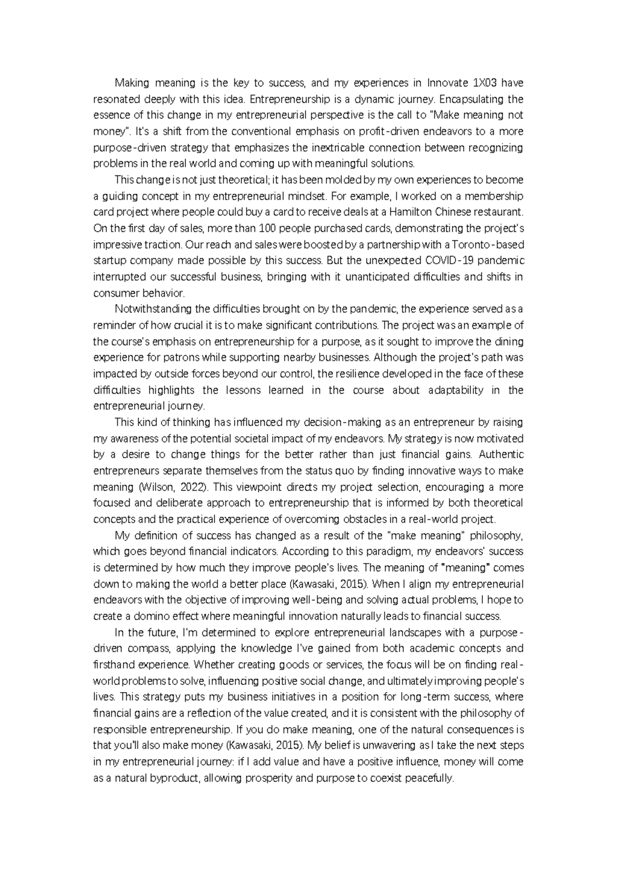 Reflection 4 - Making meaning is the key to success, and my experiences ...