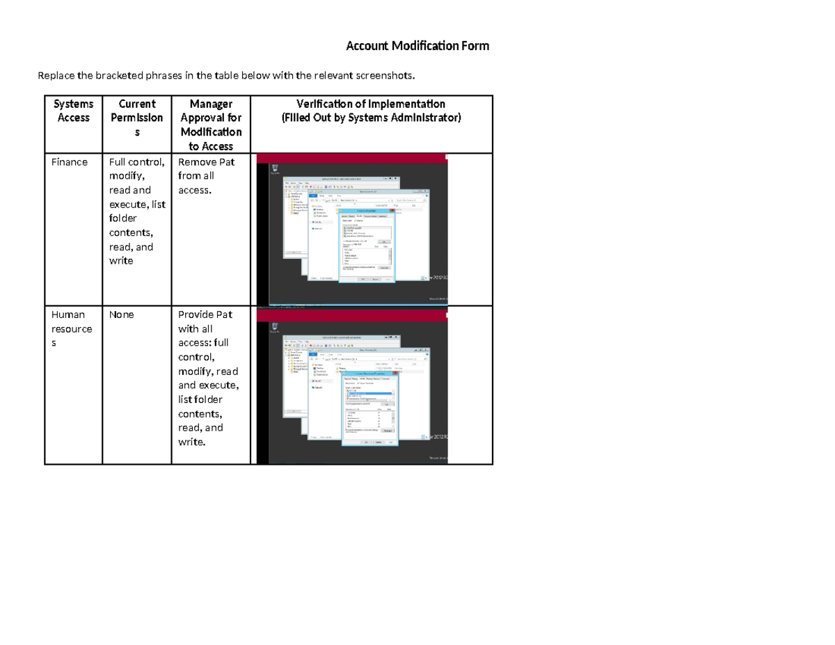 Account Modification Form CYB 230 2024 - Account Modification Form ...