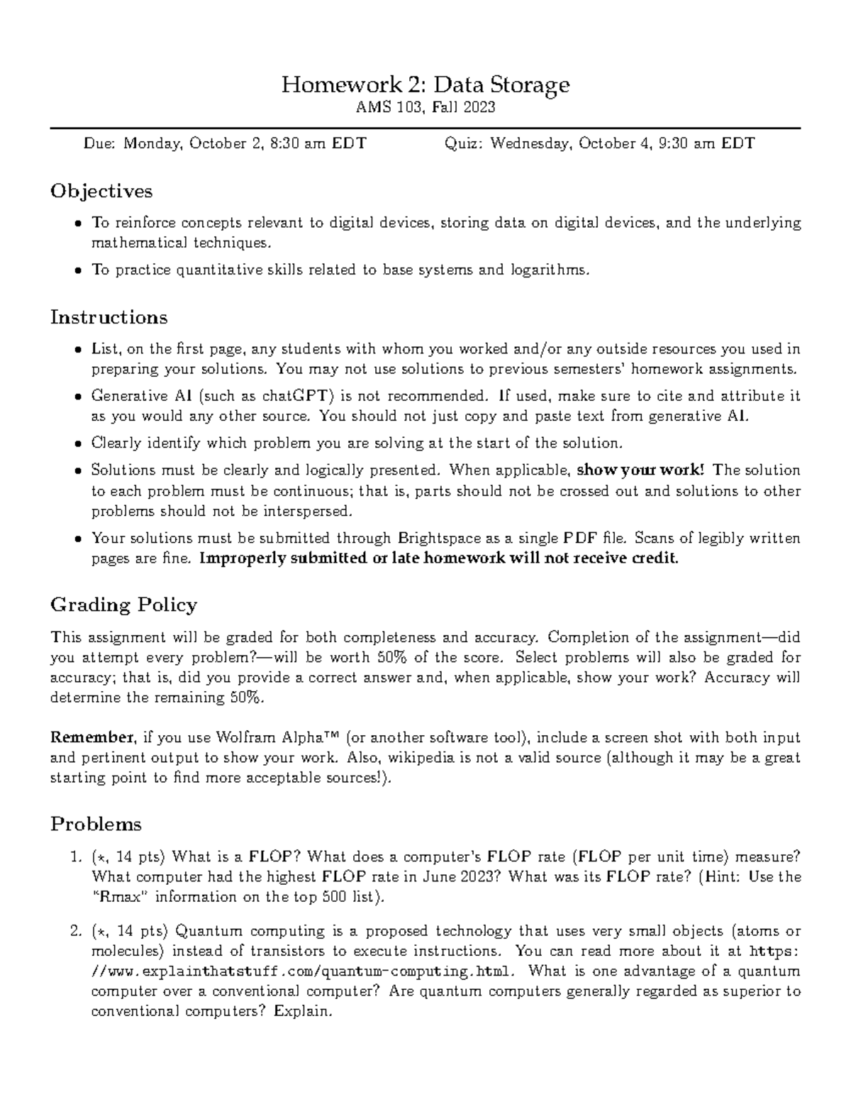 2-data-storage - good practice - Homework 2: Data Storage AMS 103, Fall ...