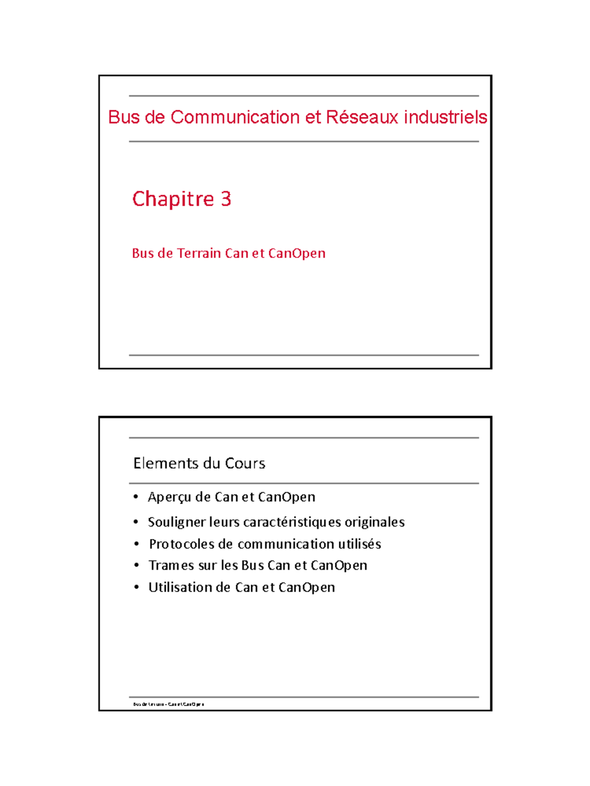 Chapitre 3 Bus de communications et réseaux industriels - ŚĂƉŝƚƌĞ ϯ ...