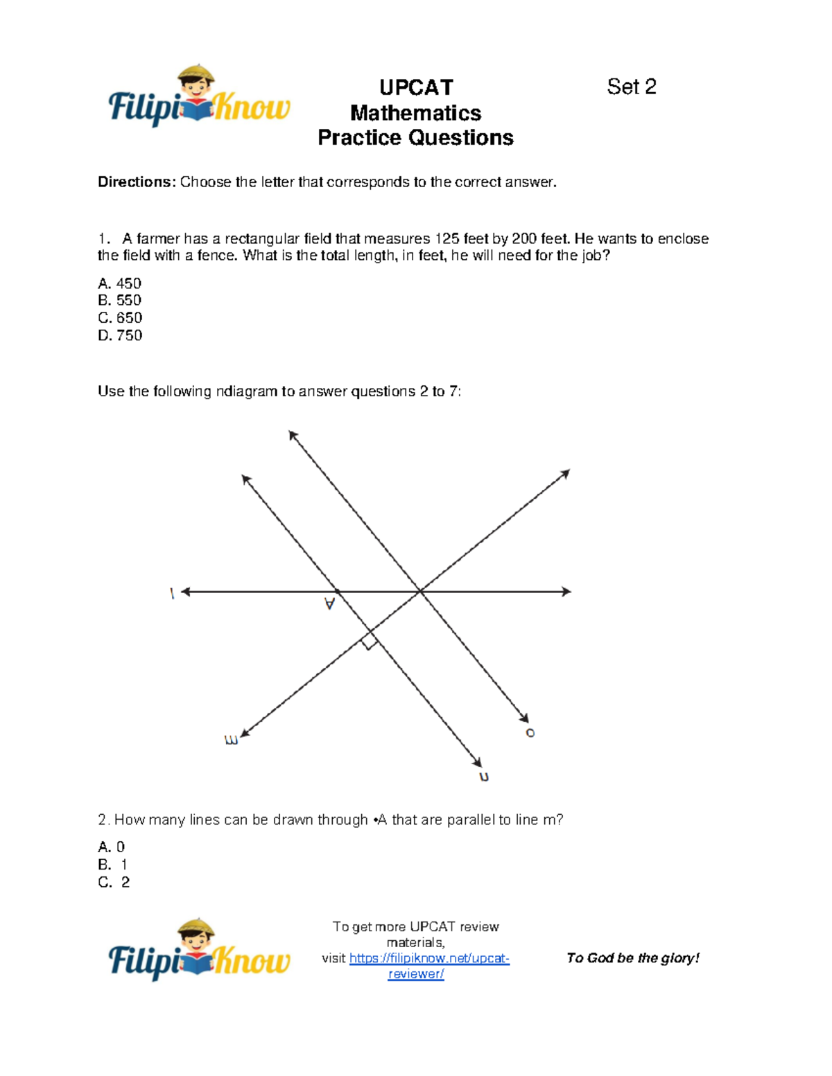 Upcat-Mathematics-Practice-Questions-Set-2 - UPCAT Mathematics Practice ...