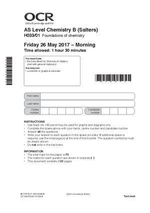 Chem sheet summary - THE ULTIMATE A-LEVEL OCR CHEMISTRY CHEATSHEET PACK ...