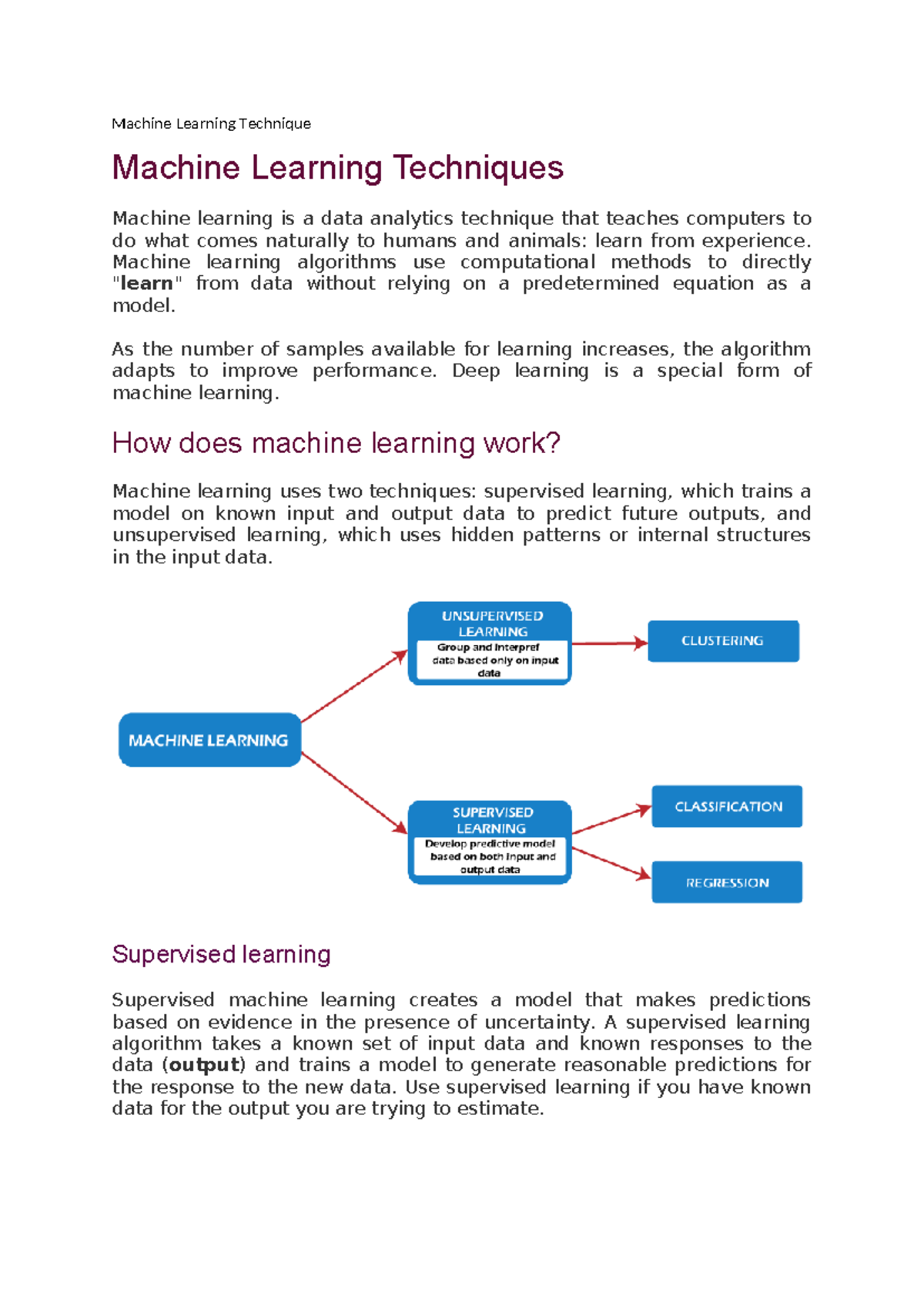 Machine Learning Technique - Machine Learning Technique Machine Learning Techniques Machine ...
